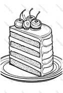 Slice Of Cake | Coloring Pages | Learnigma